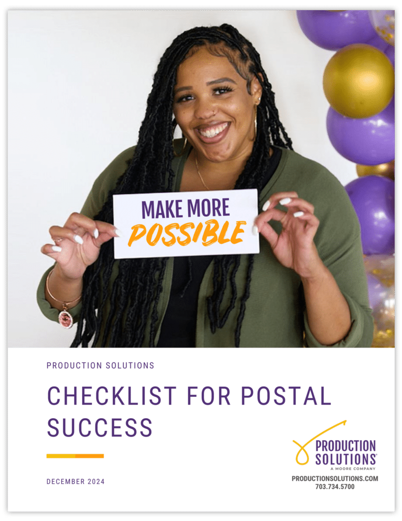 Download our Postal Success Checklist - Production Solutions